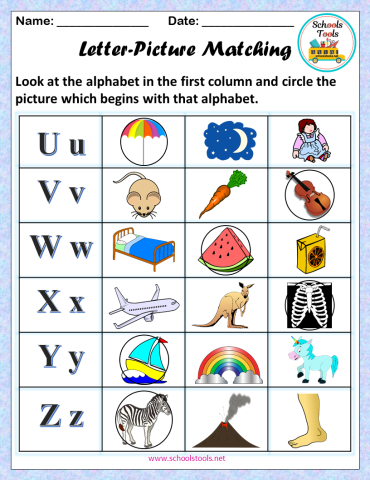 Letter-Picture Matching | Product | Schools Tools